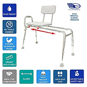 Eagle Health Supplies Sliding Transfer Bench (Regular) 77211