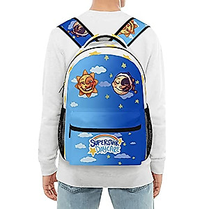 Cutievoo Sun and Moon Stars Backpack Lightweight Bookbags Daypack Laptop Bag For Women Men Travel Office