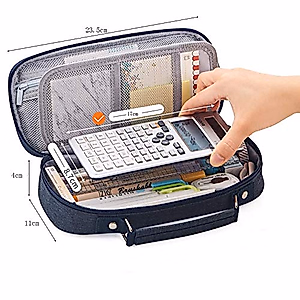 Pen case Pencil case Large capacity Fashionable Pencil case Boys Girls Elementary school students Junior high school students High school students University students For working adults (black)