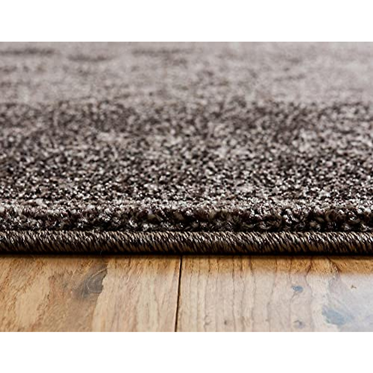 Unique Loom La Jolla Collection Farmhouse, Contemporary, Botanical, Traditional, Vintage Area Rug, 9 x 12 ft, Light Brown/Dark Brown