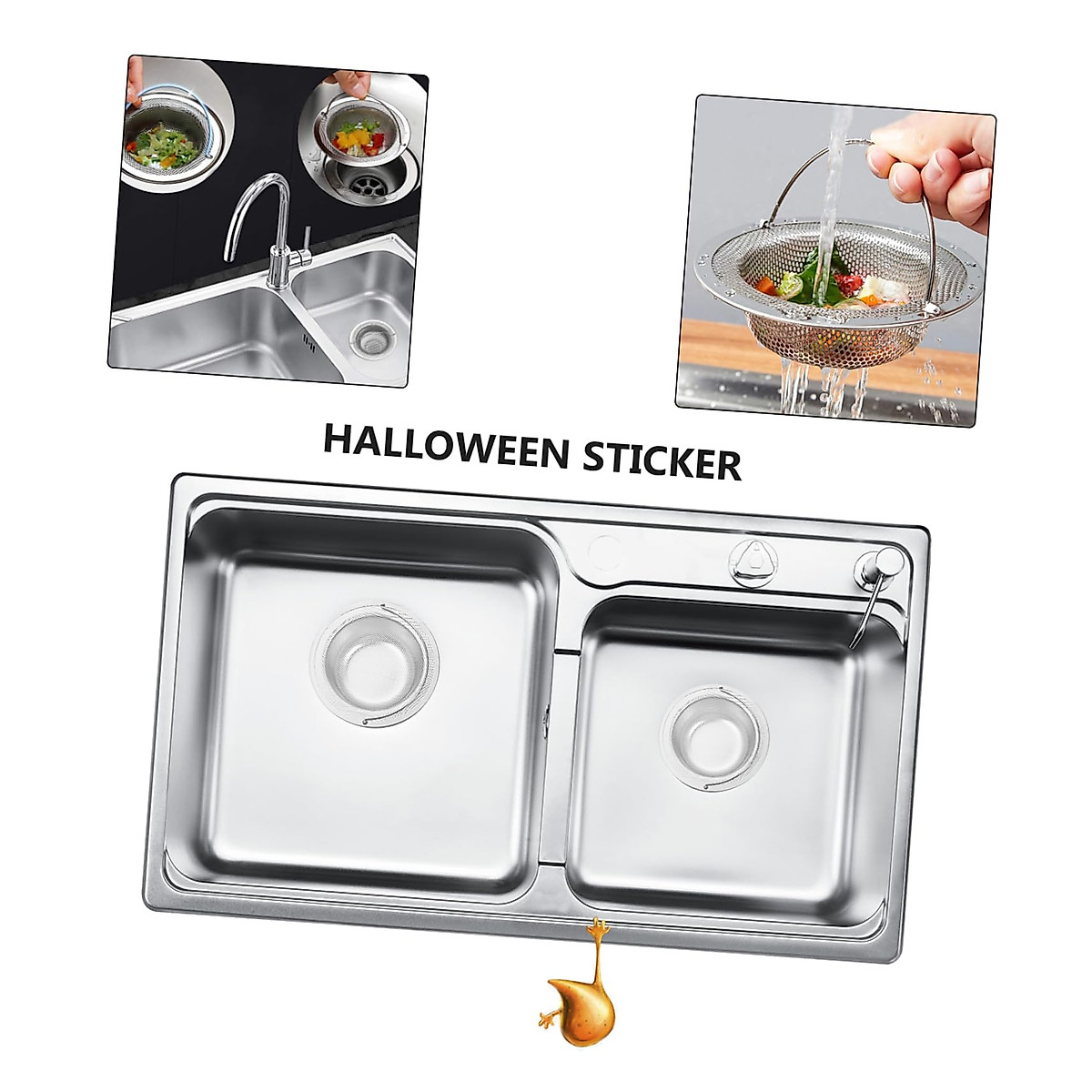 Uonlytech Filter Sink Catcher Drain Kitchen Sink Strainer with Handle Kitchen Hair Kitchen Sink Strainer Stopper Sink Food Catcher Bath Sink Kitchen Accessories Tub Protector Stainless Steel