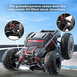 MEW4 1/16 Brushless RC Car, 4X4 Offroad Truck, Portable High Speed RC Car - 42 Km/h for Adults, Electric All-Terrain Stadium Truck