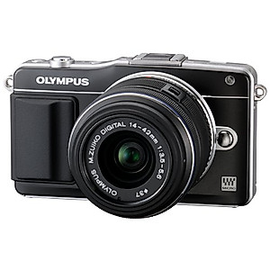 Olympus E-PM2 16MP Mirrorless Digital Camera with 14-42mm and 40-150mm Two Lens Kit (Old Model)