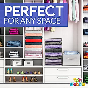 Clothes Organizer for Folded Clothes - Extra Large 9 Grids, Premium Upgraded Wardrobe Clothes Organizer with Handles, Pants organizer for closet. Foldable Jeans Organizer for Closet, tshirt organizer.