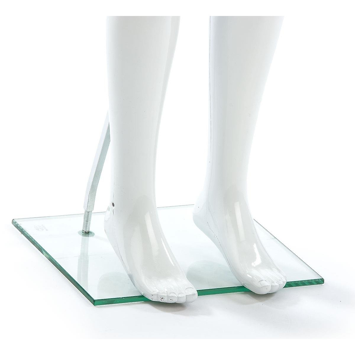 Displays2go Glossy White Polypropylene Child Youth Mannequin Form, 51-Inch