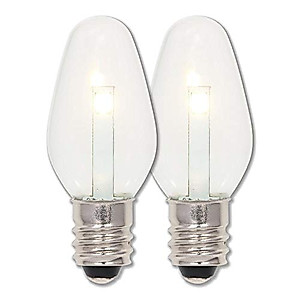 Westinghouse 5511100 0.75 (7-Watt Equivalent) C7 Clear, Candelabra Base, 2 Pack LED Light Bulb, 2 Count (Pack of 1), 2 Piece