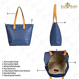 LiaTalia Womens Leather Handbags Tote Bag Top Handle Bag Hobo Designer Purses Shoulder Bag - TIA (Dark Grey)