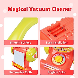 FS Toy Vacuum for Toddlers 2-3, Working Kids Vacuum Cleaner with Light and Sound, Pretend Play Toddler Vacuum Cleaning Toys Set, Gifts for 2 3 4 Year Old Boys Girls Baby Vacuum