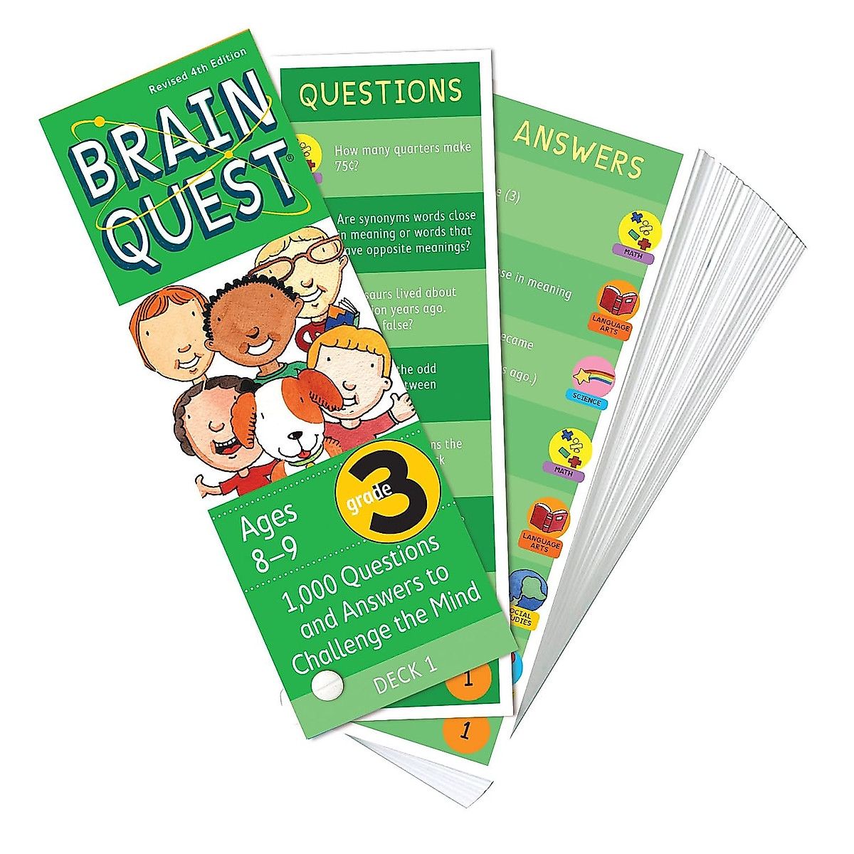 Brain Quest 3rd Grade Q&A Cards: 1000 Questions and Answers to Challenge the Mind. Curriculum-based! Teacher-approved! (Brain Quest Smart Cards)