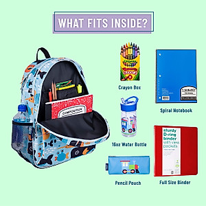 Wildkin 15-Inch Kids Backpack for Boys & Girls, Perfect for Early Elementary Daycare School Travel, Features Padded Back & Adjustable Strap (Big Fish)