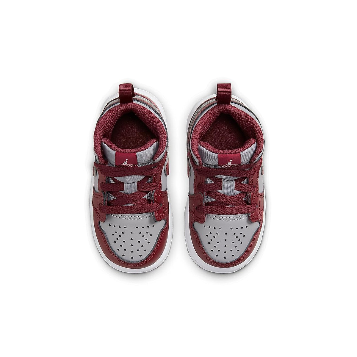Jordan Toddler Air Jordan 1 Mid Retro Basketball Shoes Cherrywood Red Cement Grey White Sneakers (us_Footwear_Size_System, Toddler, Numeric, Medium, Numeric_10)