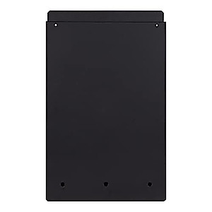 Kate and Laurel Mezzo Modern Wall Organizer Board, 15 x 24, Black, Decorative Magnetic Metal Board with Hooks