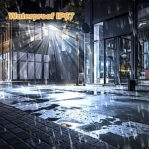 iReCaDaTa 1600W Solar Street Light Outdoor Dusk to Dawn Road Lamp Solar Flood Lights+Pole, IP67 Waterproof 640 LED 6500K LED Flood Outdoor Solar Powered with Motion Sensor for Yard, Path, Garden