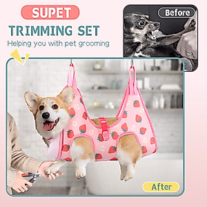 Supet Cat Grooming Hammock for Cats Dogs, Helpful Cat Nail Clipper Hammock, Restraint Dog Sling for Nail Clipping, Cat Grooming Hammock for Dog Pet to Nail Trimming