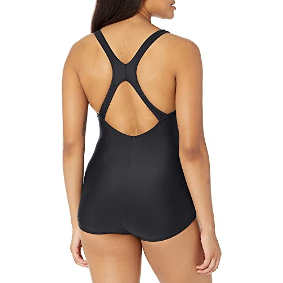 speedo Women's Swimsuit One Piece PowerFlex Princess Seam Ultraback Conservative Cut,speedo Black,14