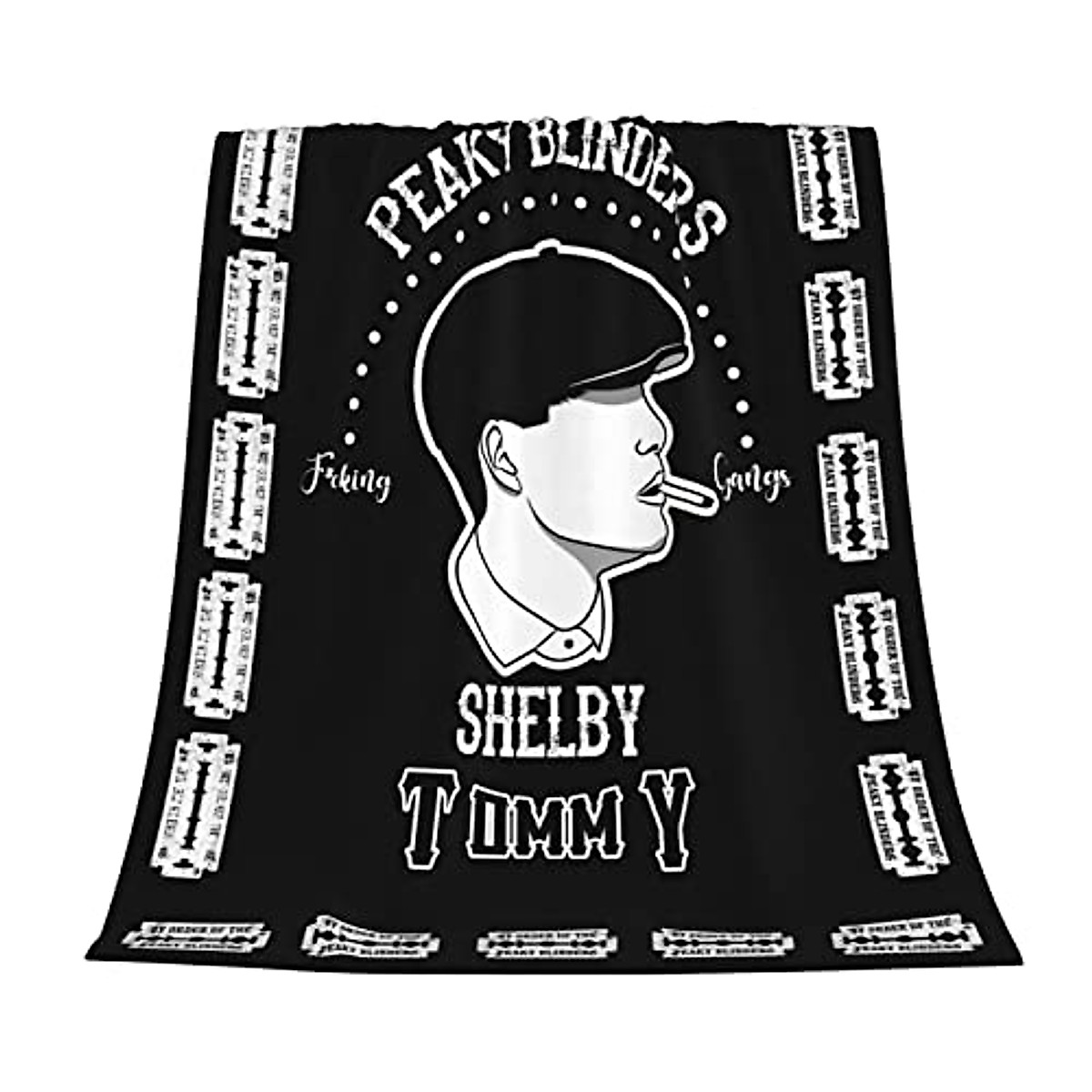 LANLEFIASY Blanket Flannel Summer Air Conditioner Super Soft Plush Fleece Throw Blanket Home Bed Sofa Fluffy Cozy Blanket for Adults Kids Or Pet, Black, 50''x40''