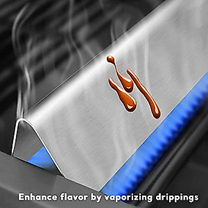 QuliMetal Stainless Steel Flavor Bars and 7637 Cooking Grates for Weber Spirit 200, Spirit E-210, E-220, Spirit S-210, S-220, Spirit II 200 Series Gas Grills with Up Front Control