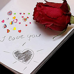 Heart Stickers, 60 Sheets Colorful Love Heart Stickers for Valentine's Day, Anniversaries, Wedding,Thanksgiving