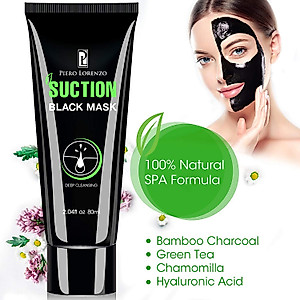 Piero Lorenzo Blackhead Remover Mask, Blackhead Peel Off Mask, Face Mask, Blackhead Mask, Black Mask Deep Cleansing Facial Mask for Face Nose 80g