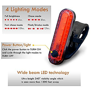 Apremont 450 Lumen Bike Lights Front and Back Set - Bicycle Accessories for Night Riding - USB Rechargeable Bike Light Set, Waterproof, LED Safety Flashlight Cycling Accessories - Adult Kid MTB Helmet