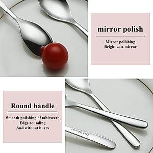Kyraton Teaspoons Set of 12, Stainless Steel Coffee Spoon, Spresso Spoons for Home, Restaurant, Hotel, Parties, Dishwasher Safe