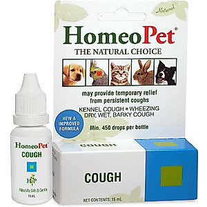 HomeoPet 2 Pack of Cough, 15 milliliters each, Homeopathic Remedy for Pets' Coughs and Colds