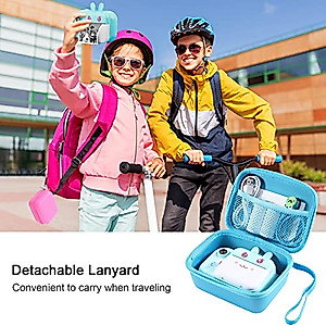 MINIBEAR Kids Camera Case Compatible Kids Camera, Case for Camera for Kids and Kids Action Camera Accessories, 6.1 x 4.9 x 3.4 inch Shockproof Storage Box fits for Most Kids Camera (Blue)