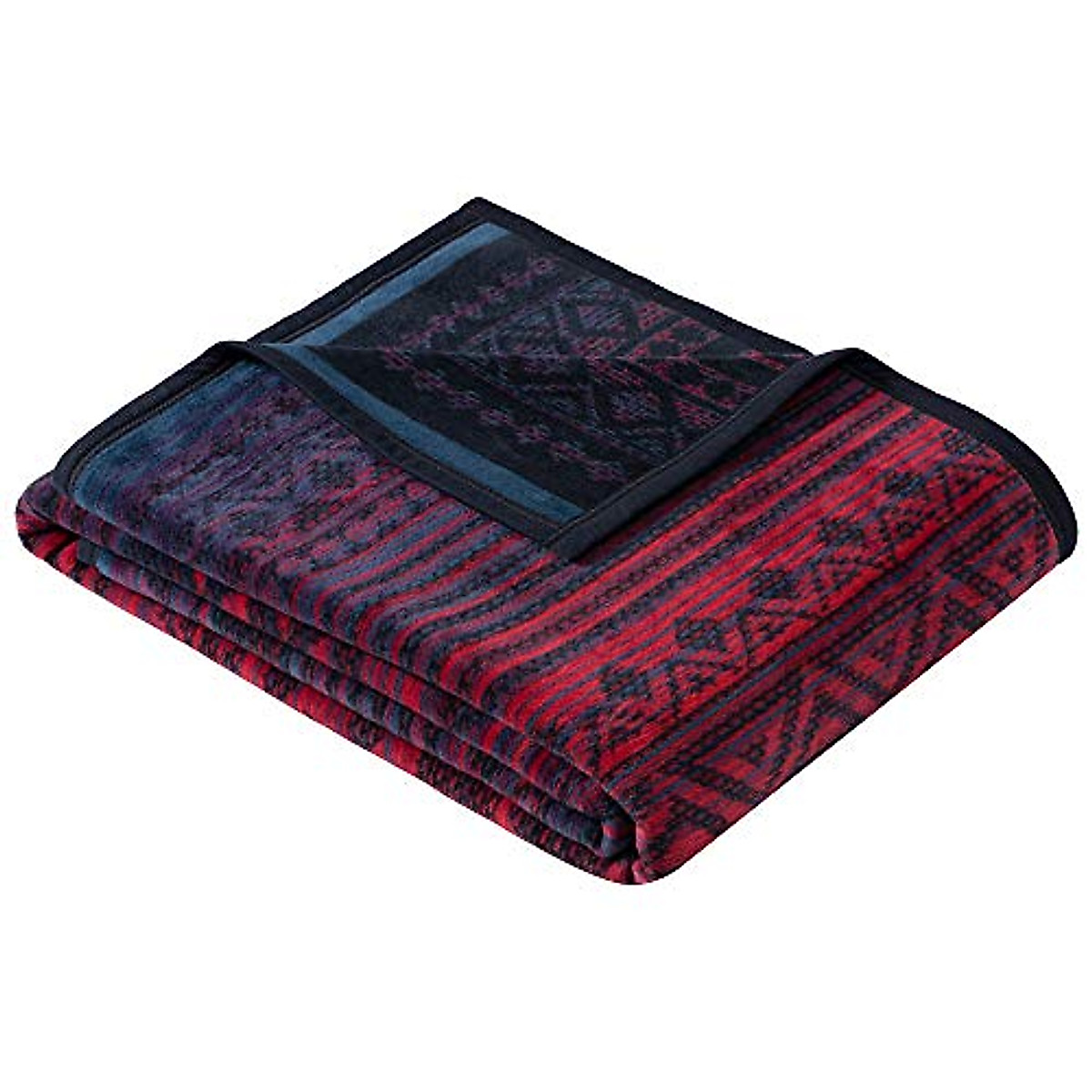 IBENA Soft Cotton Blanket with Fair Isle Pattern 'Karawang'