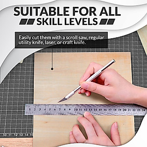 Basswood Sheets for Crafts - 10 Pack - 12 x 12 x 1/8 Inch - 3mm Thick Plywood Sheets with Smooth Surfaces - Bass Wood for Laser Cutting, Wood Burning, Architectural Models, Staining, Drawing