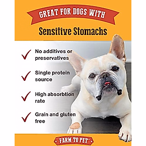 Farm To Pet Chicken Chips for Dogs - Single Ingredient All Natural Dog Treats for Small, Medium, & Large Dogs | Healthy Dog Treats with Human Grade, Free Range Chickens, 4 oz.