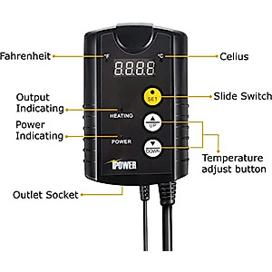 iPower GLHTMTCTRLHTMTL 48" x 20" Warm Hydroponic Seedling Heat Mat and Digital Thermostat Control Combo Set for Plant Germination, Black