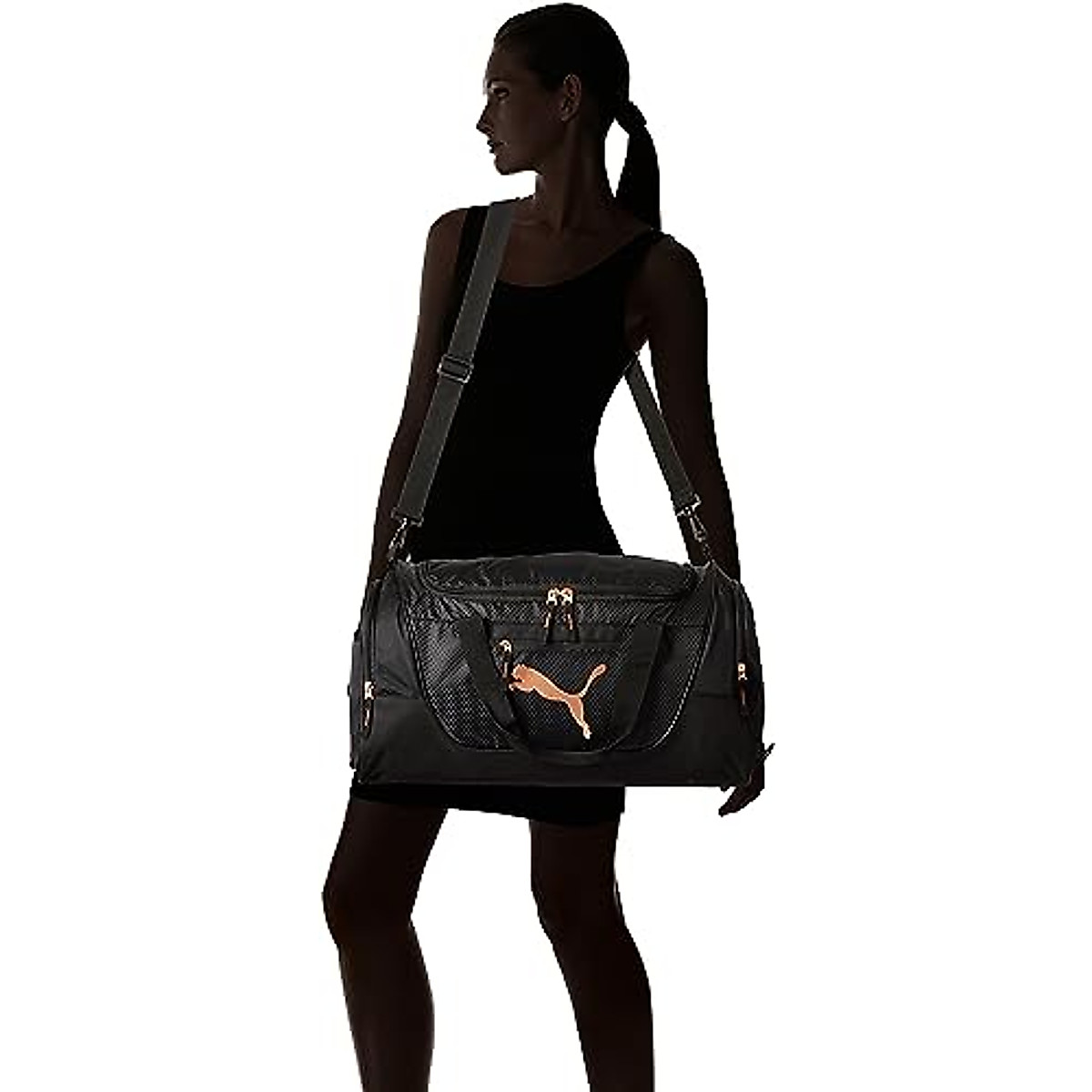 PUMA womens Evercat Candidate duffel bags, Black/Rose Gold, One Size US