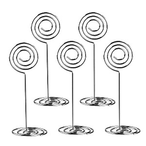 ULTNICE 10pcs Swirl Table Number Photo Holder Stands for Weddings Party Gatherings