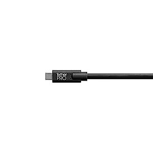 Tether Tools TetherPro USB 3.0 USB-C Cable | for Fast Transfer and Connection Between Camera and Computer | Non-Reflective Black | 15 Feet (4.6 m)