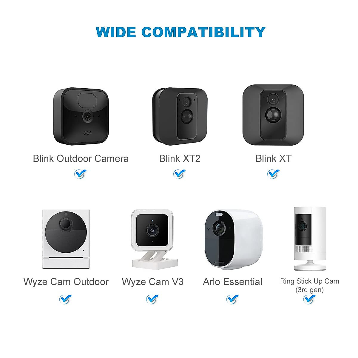 LANMU Vinyl Siding Mount Compatible with Blink Outdoor Camera, No-Hole Needed Hooks Clips and Mounting Bracket for Mounting Blink Camera, Accessories, Weatherproof, Easy to Use (3 Pack)