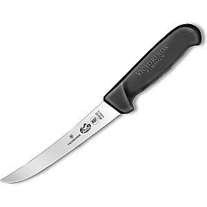 Victorinox Boning, 6" Curved, Wide, Stiff, Black Fibrox Pro Handle