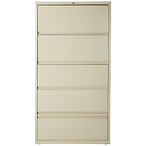 Lorell LLR43512 Receding Lateral File with Roll Out Sleeves, Putty