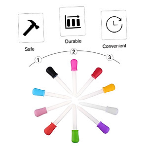 CHILDWEET 10pcs Dropper Medicine Pacifier Crafts Projects Liquid Food Training Feeder Milk Dispenser Fluid Liquid Pipettors Essential Oils Pipettes Child Medicine Dispenser