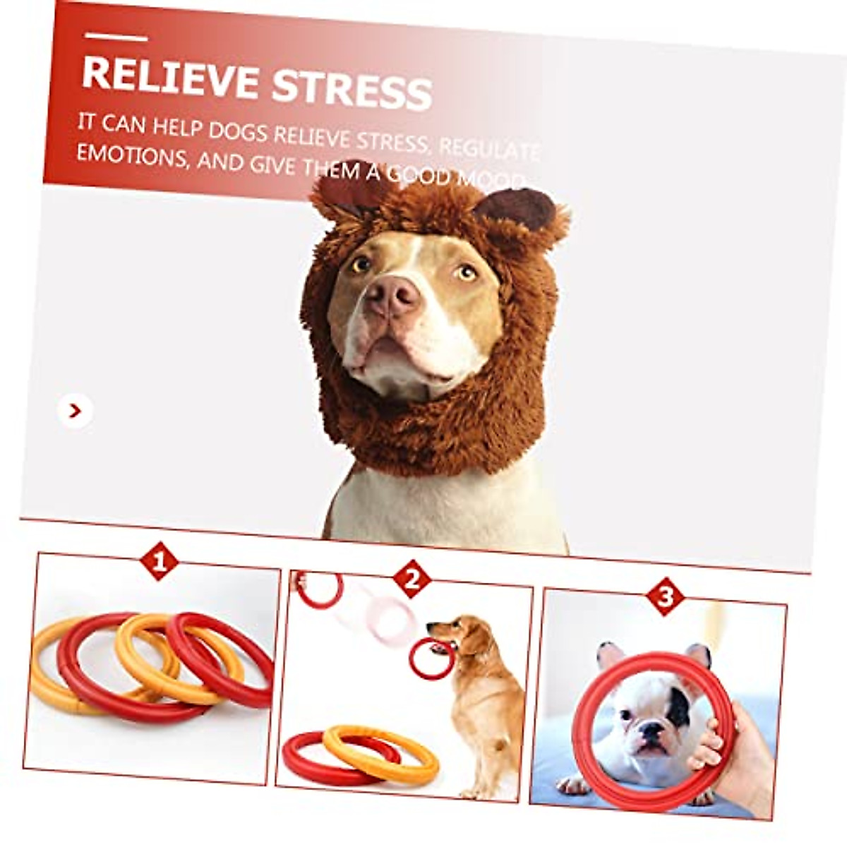 IFANLANDOR Dog Outdoor Toys Puppy Chew Toy Dog Catching Ring Puppy Teething Toy Dog Chewing Ring Pet Teether Toy Puppy Dog Toys Flexible Ring Pet Toy Border Collie Rubber Pet Dog