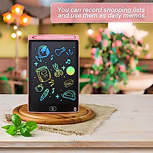 LCD Writing Tablet, 2 Packs Drawing Pads for Kids 3 4 5 6 Years Old 8.5 Inch Colorful Lines Doodle Scribble Boards Educational Toys for Boys Girls Road Trip EssentialsTravel Game Toys,Pink+Blue