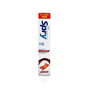 Spry Xylitol Toothpaste 5oz, Fluoride Free Toothpaste Adult and Kids, Teeth Whitening Toothpaste with Xylitol, Natural Breath Freshening, Mouth Moisturizing Ingredients, Cinnamon (Pack of 1)