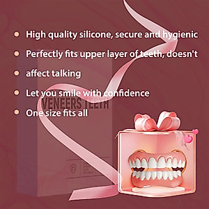 Veneers Teeth for Women, 2PCS Temporary Fake Teeth for Women and Men, Nature and Comfortable Veneers to Regain Confident Smile 2PCS