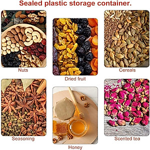 6 Pack 24 Oz Clear plastic jar, Refillable Kitchen Storage Containers, For Kitchen & Household, Aluminum cap.