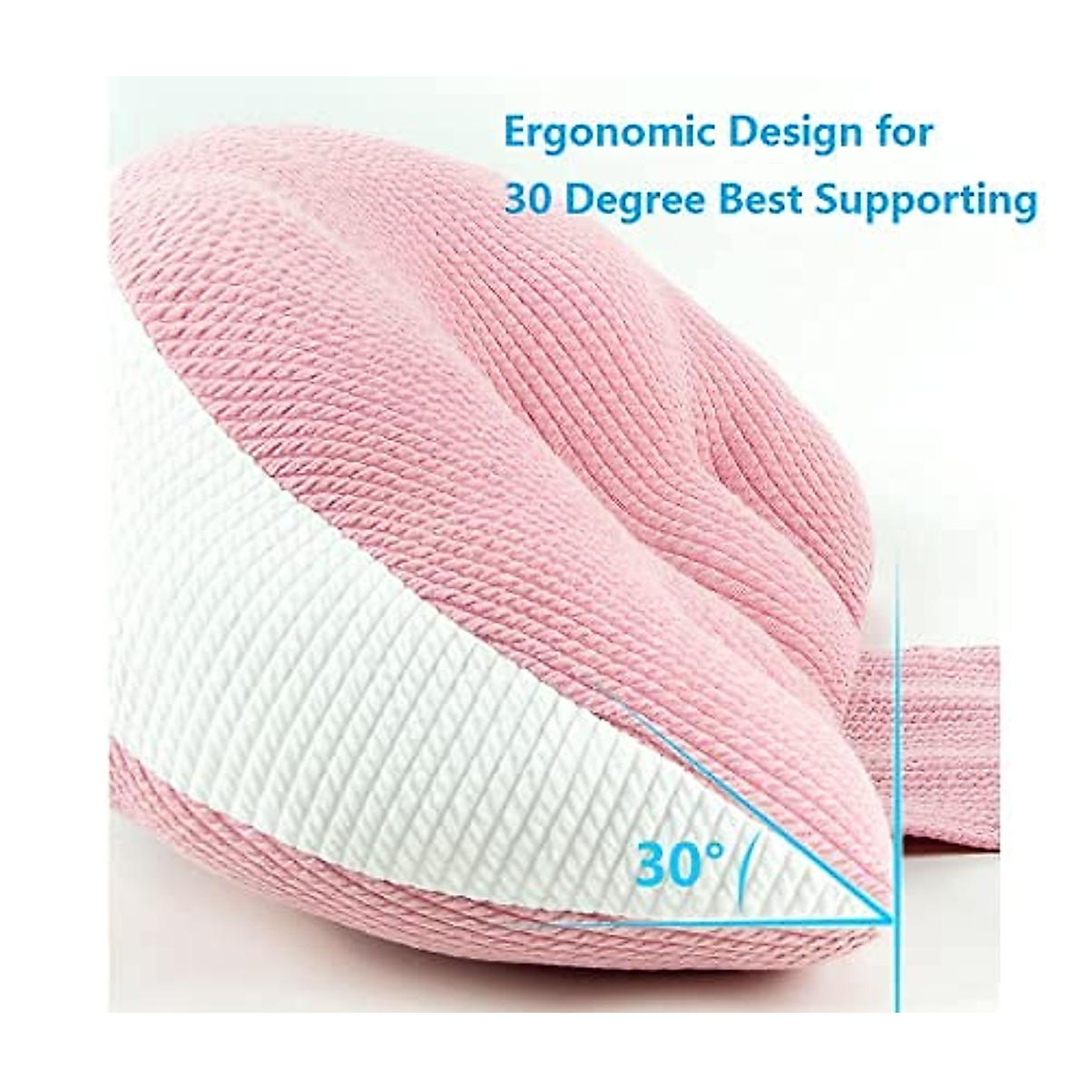 Side Sleeper Pregnancy Pillow, Side Sleeper Maternity Belly Support Pillow, Pregnancy Double Wedges for Body, Belly, Back Support, Maternity Pillow with Detachable Wedges