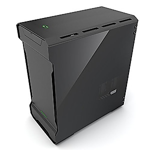Phanteks (PH-ES314ETG_BK) EVOLV mATX Tempered Glass Edition Aluminum Exterior RGB LED Illumination Micro Tower Case, Satin Black