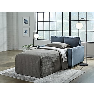 Signature Design by Ashley Rannis Sofa Sleeper Sofabed, 54"W x 40"D x 39"H, Blue