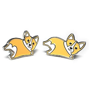 Corgi Stud Earrings for Women, Teens and Girls