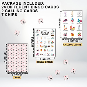 Tea Party Bridal Shower Games, Tea Party Bingo Game, Tea Party Decorations, Tea Party Favors, 24 Players Bingo Games for Bridal Shower, Bachelorette Party, Wedding Engagement Party (A05)