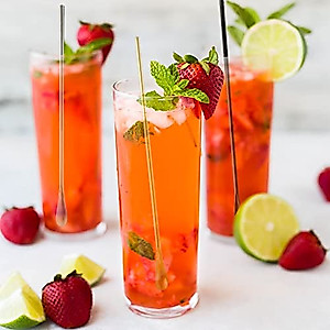 6Pcs Coffee Stirrers Sticks, Stirring Ground Espresso Use French Press Brew Method, Stainless Steel Bar Spoon for Hot Tea Coke Cocktail Mixing