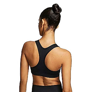 Nike Women's Medium Support Non Padded Sports Bra, Black/(White), Small